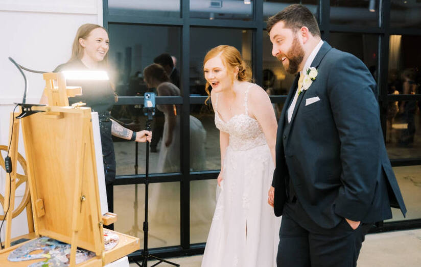 Triangle Wedding Painter | Victoria Lowry Art